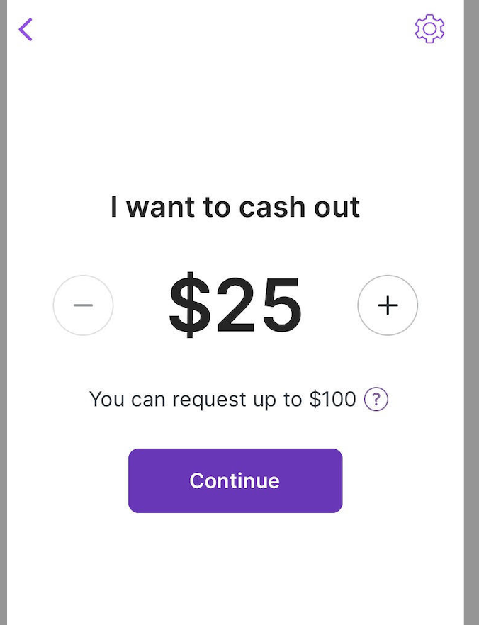 Requesting a Cash Out