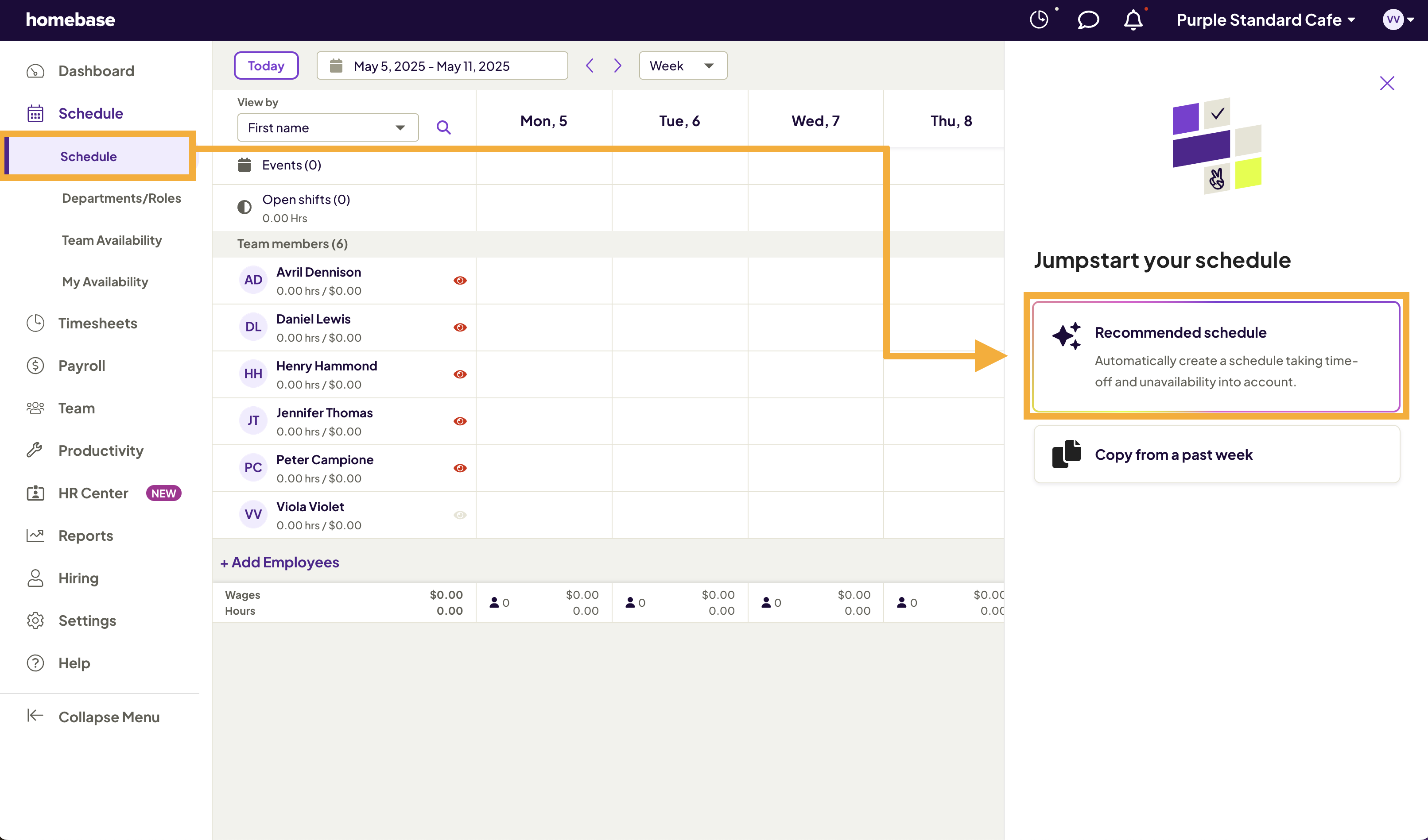 How to Automatically Create a Schedule
